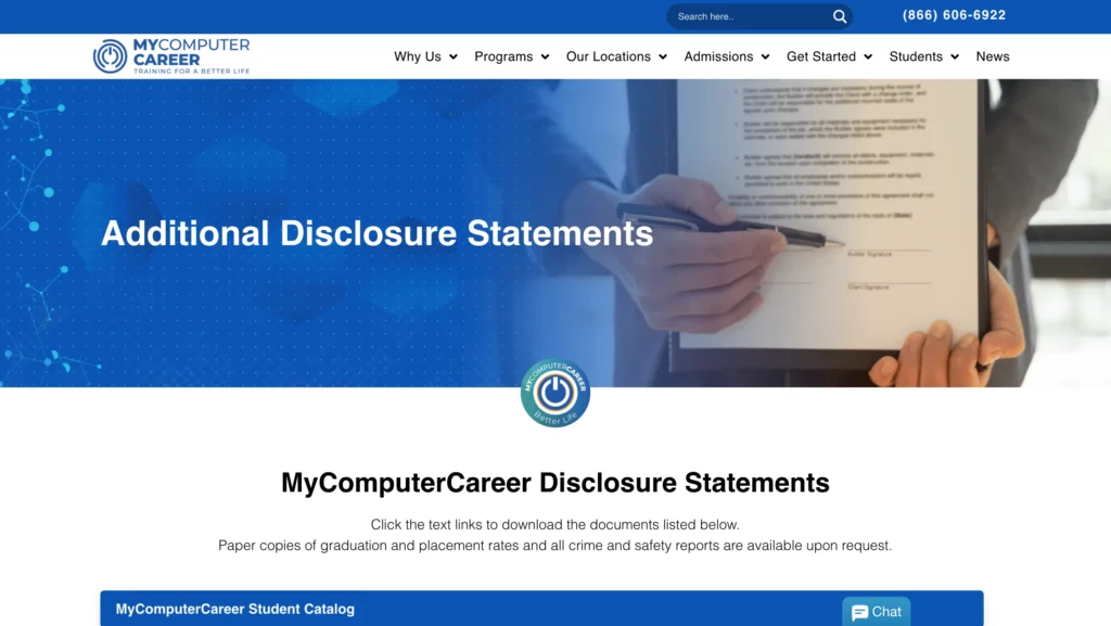 Additional Disclosure Statements - MyComputerCareer