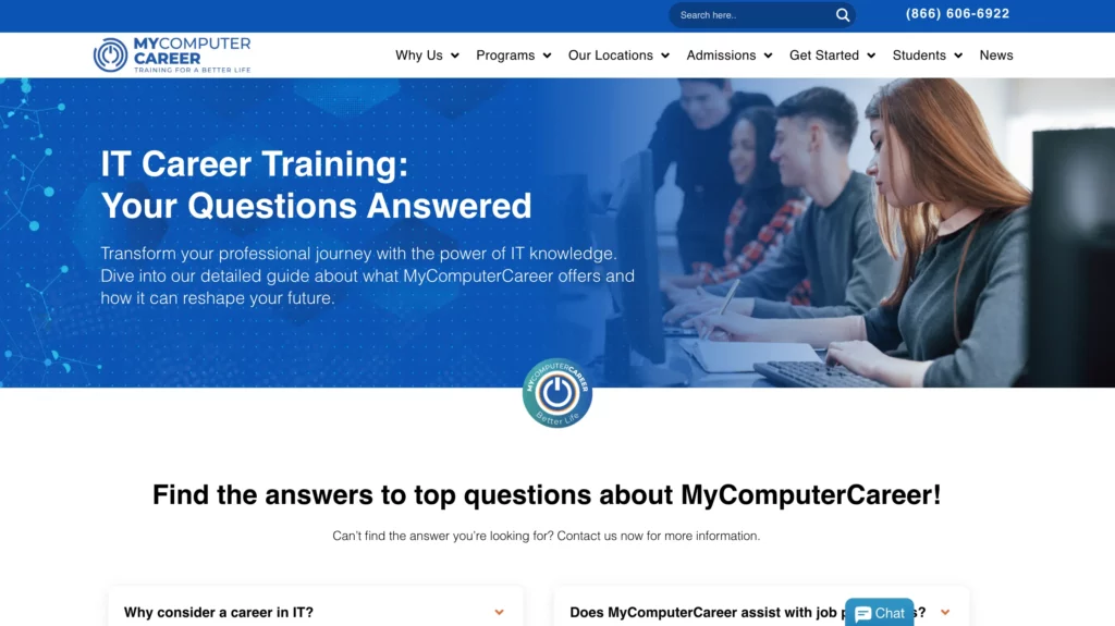IT Career Training FAQ's - MyComputerCareer